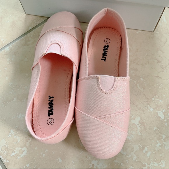 Tammy | Shoes | Nib Tammy Pink Glitter Slip On Flats Girls Size 2 ...